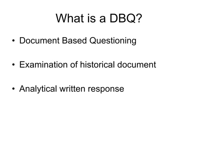 Document Based Questions Usi | PPT | Education