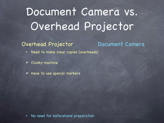Document camera presentation | PPT