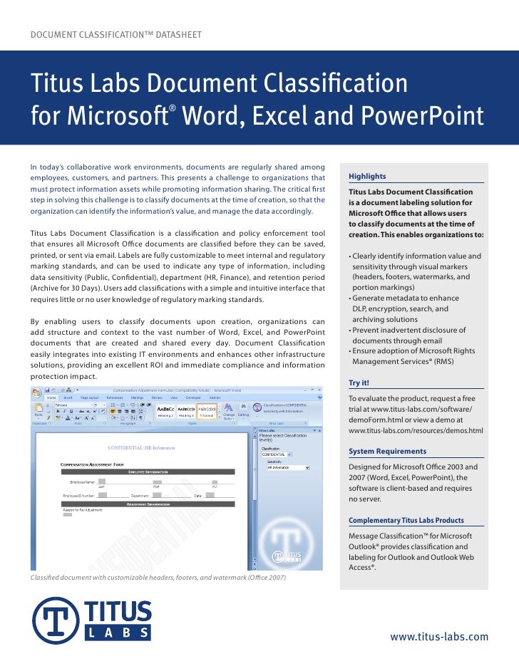 Document Classification for Microsoft Office