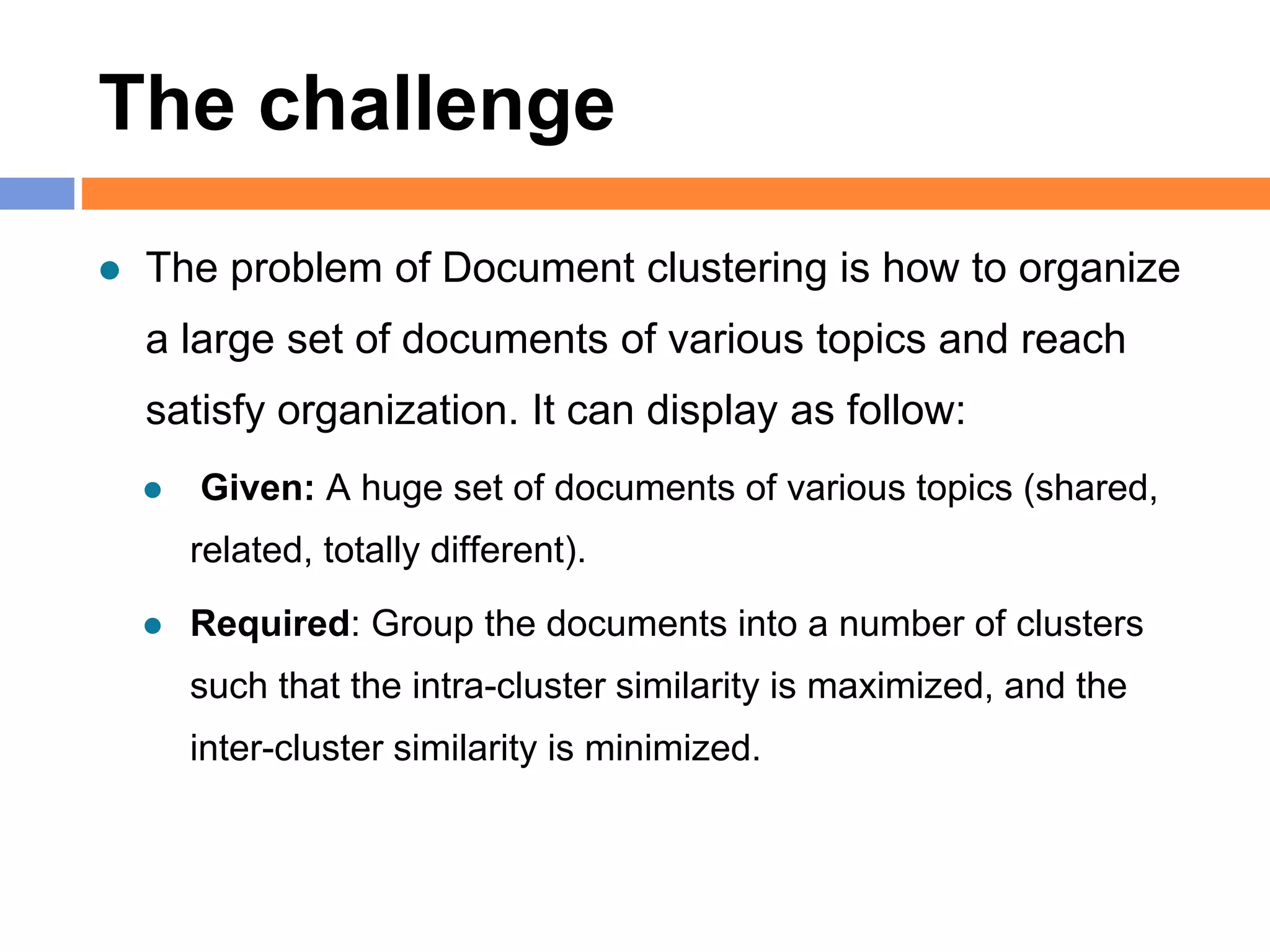 Document clustering and classification | PPTX