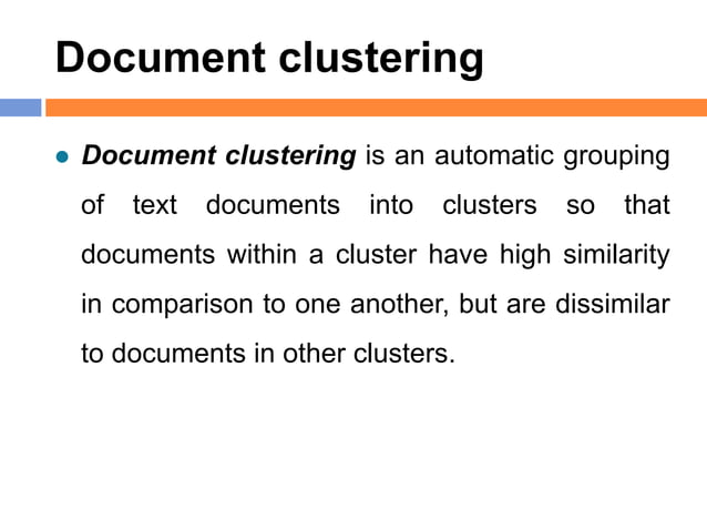 Document clustering and classification | PPTX | Computing | Technology & Computing
