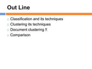 Document clustering and classification | PPT
