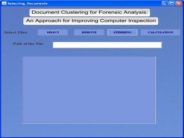Document Clustering For Forensic Analysis Pptx Databases Computer
