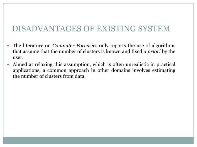 Document Clustering For Forensic Analysis Pptx Databases Computer