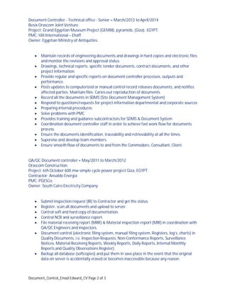Document control emad edward_cv | PDF | Free download
