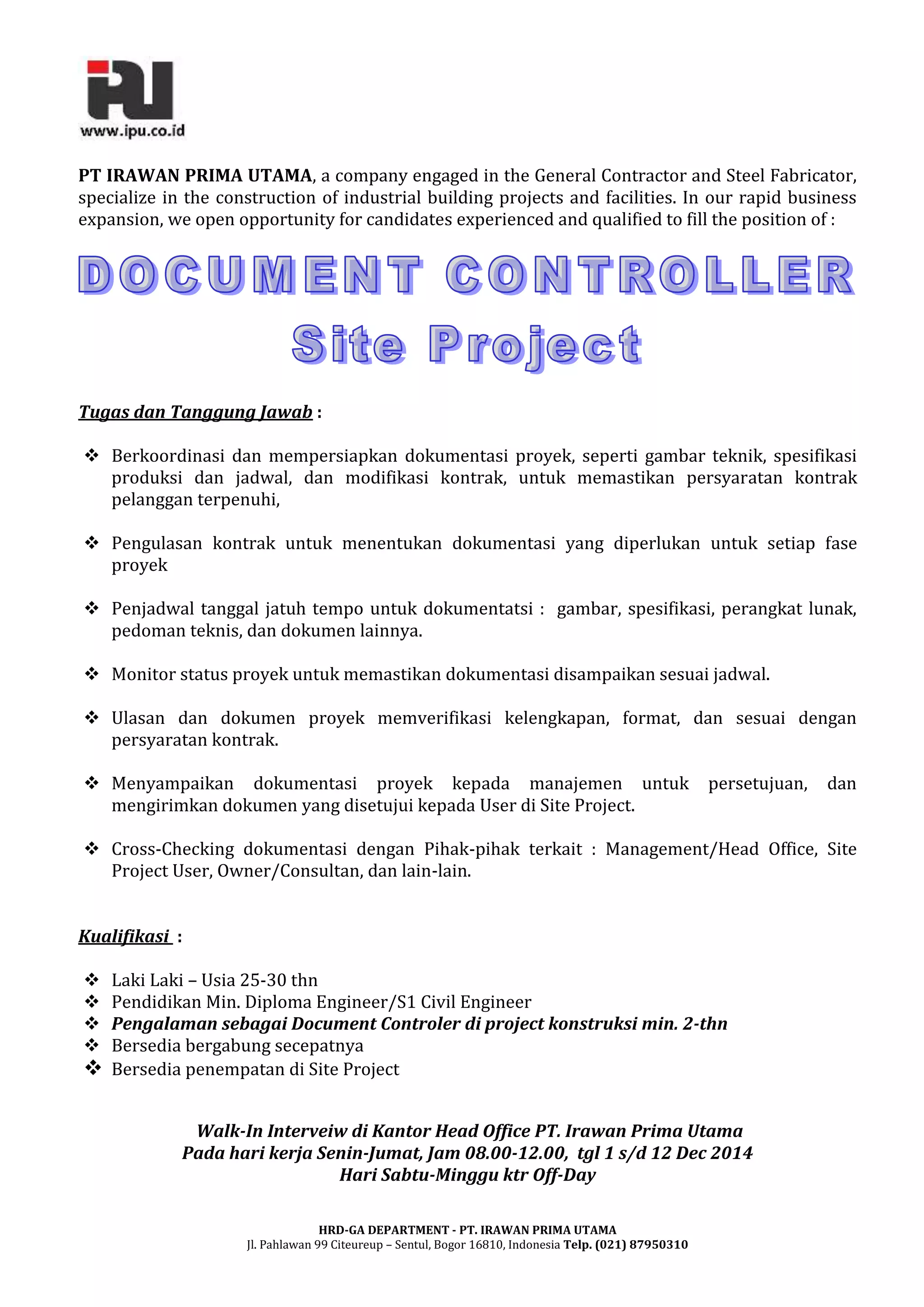 Document Controller | PDF