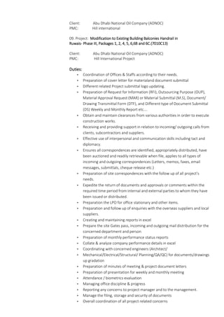 Document controller & Project Secretary | PDF