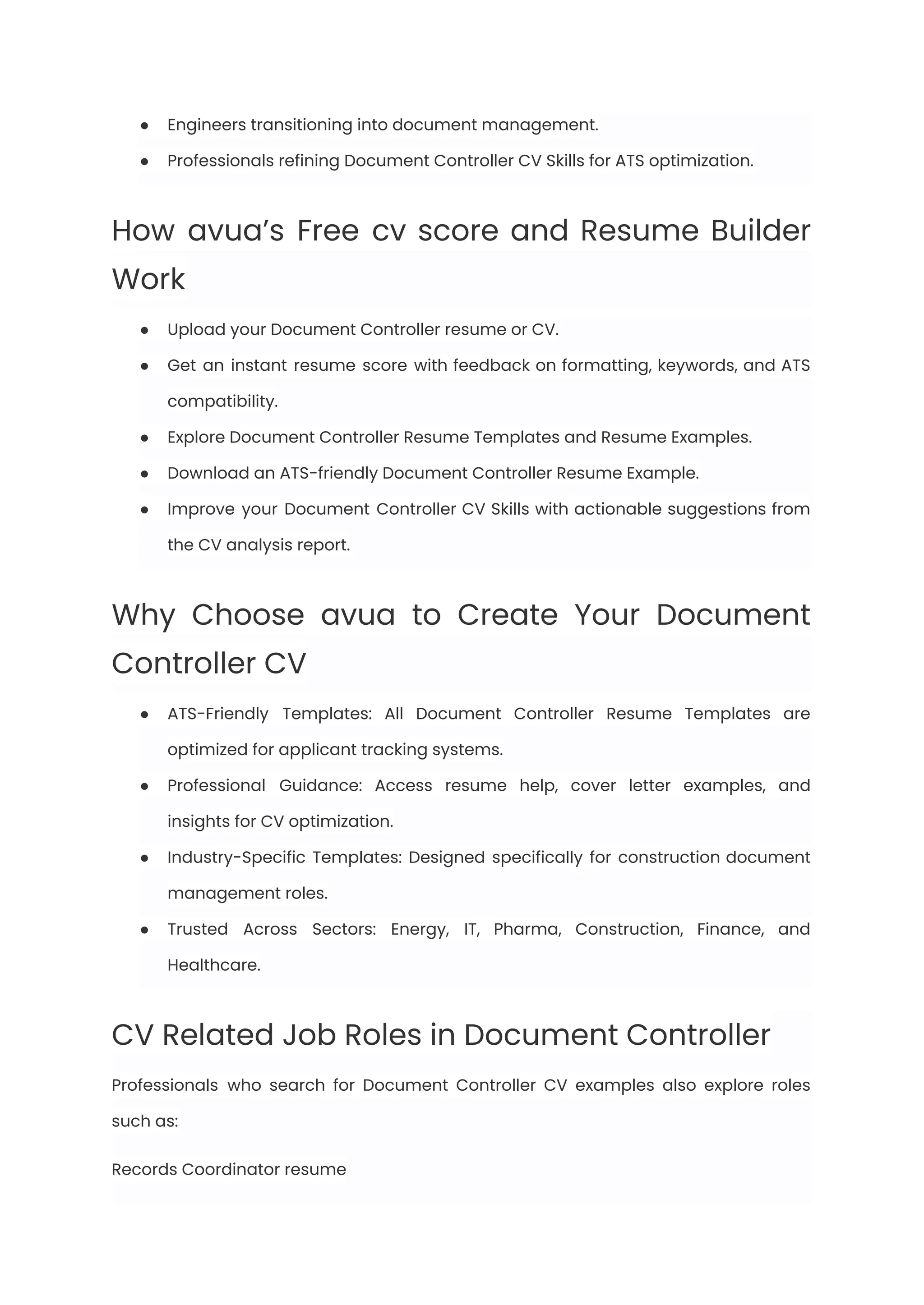 Document Controller Resume Examples & Writing Guide for 2025 | PDF