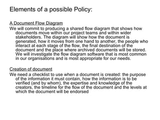 Document control policy for project teams | PPT