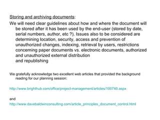 Document control policy for project teams | PPT
