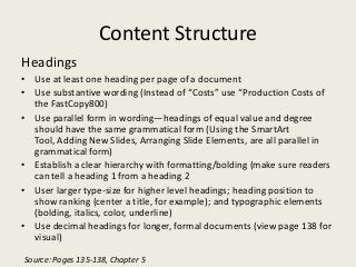 Document Design in Technical Writing | PPTX