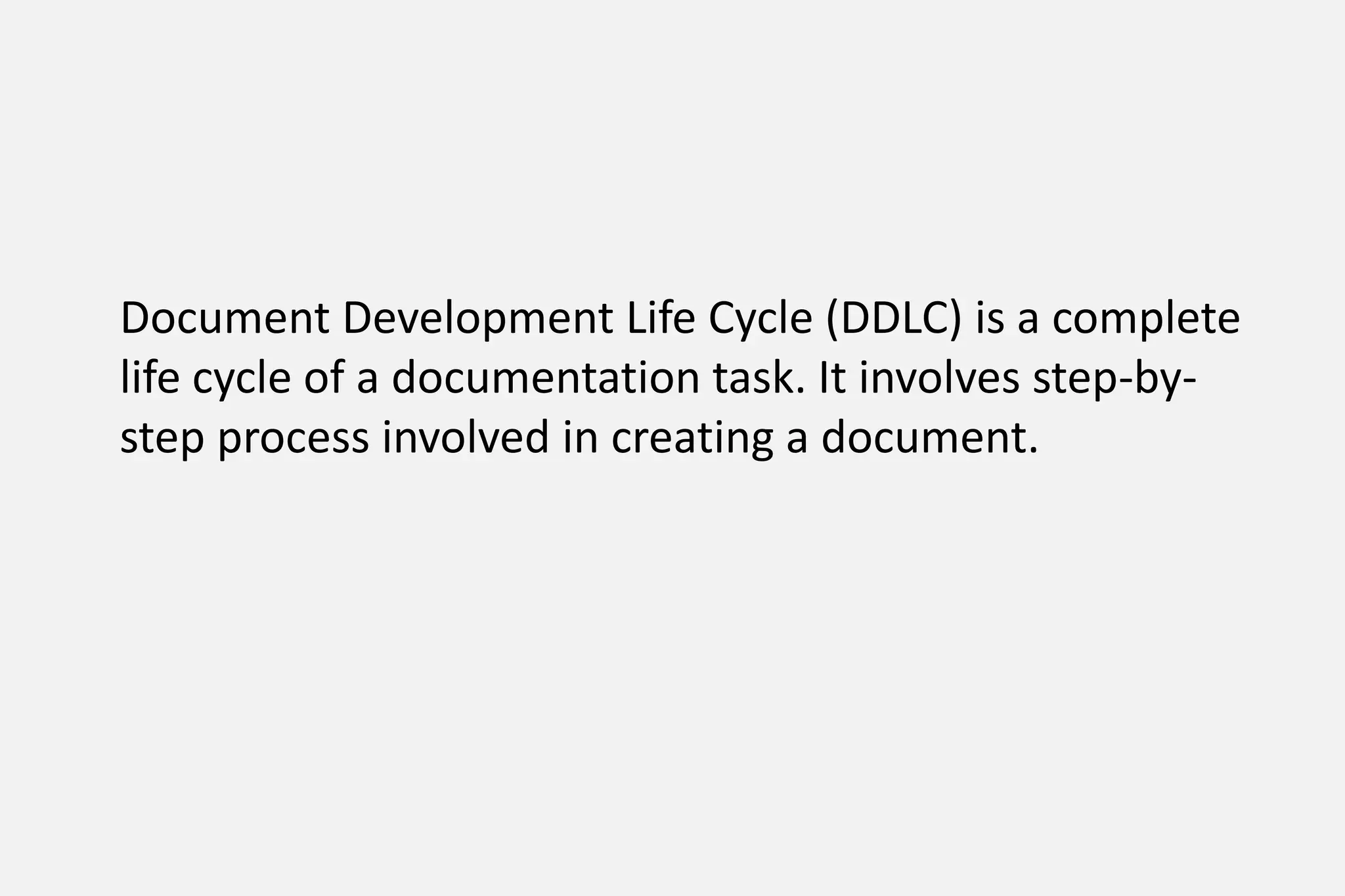 Document Development Life Cycle | PPTX