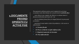 Documente - Active imobilizate | PPT