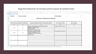 Documente - Active imobilizate | PPT