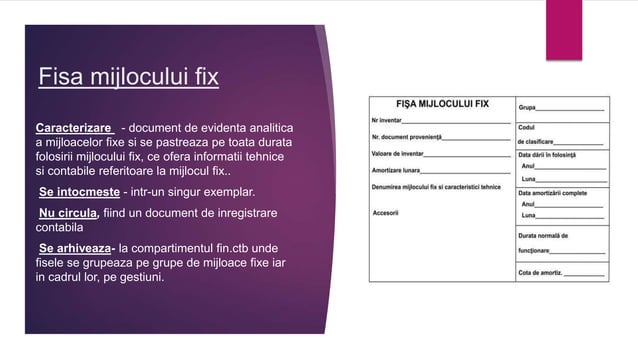 Documente - Mijloace fixe | PPTX