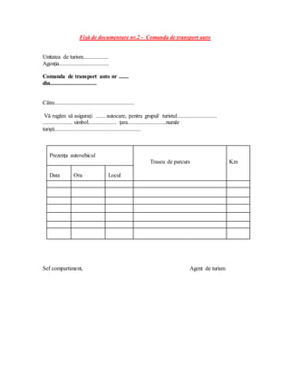 Documente Turism | DOCX