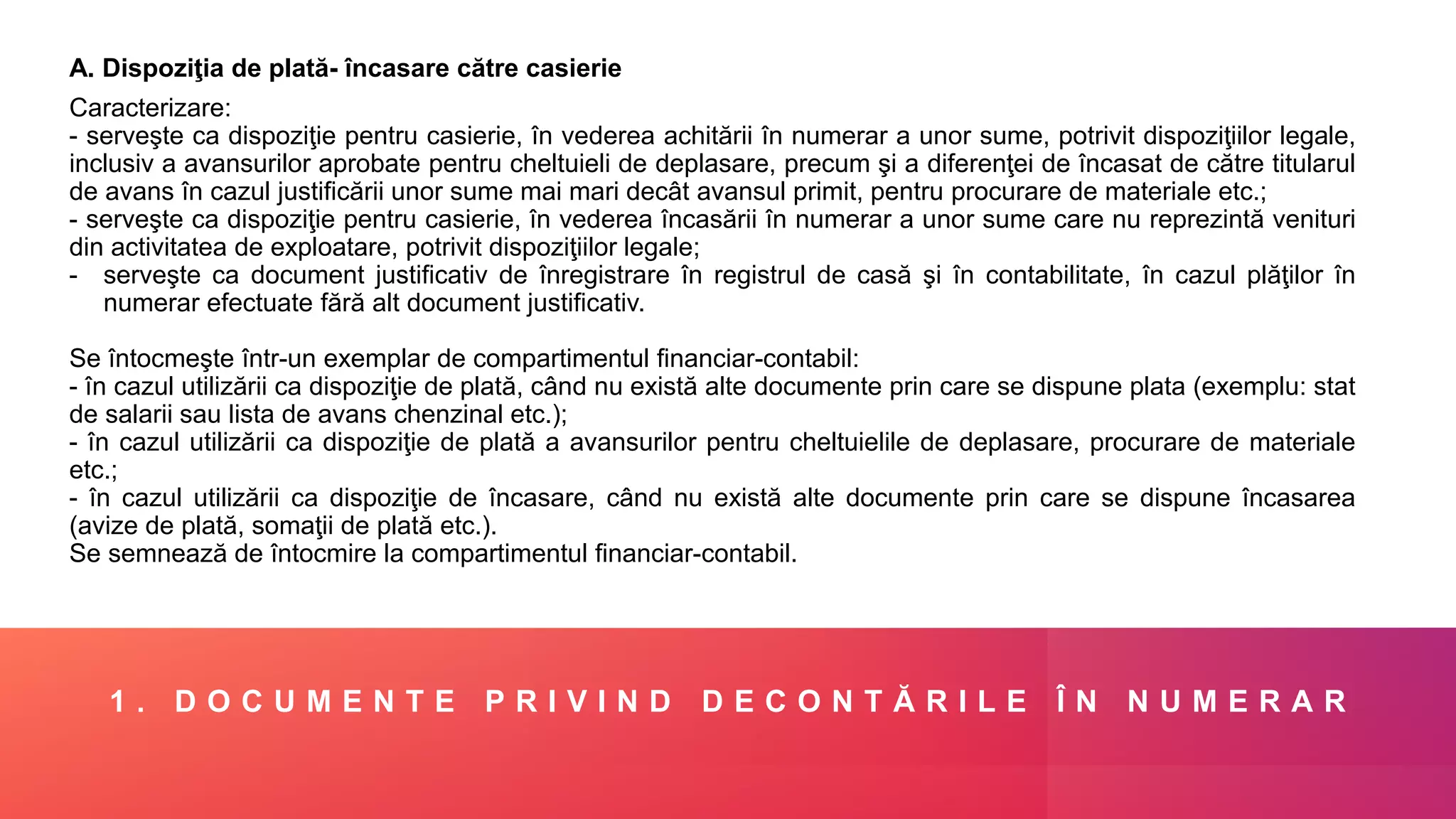 Documente de evidenta a mijloacelor banesti - trezorerie | PPTX