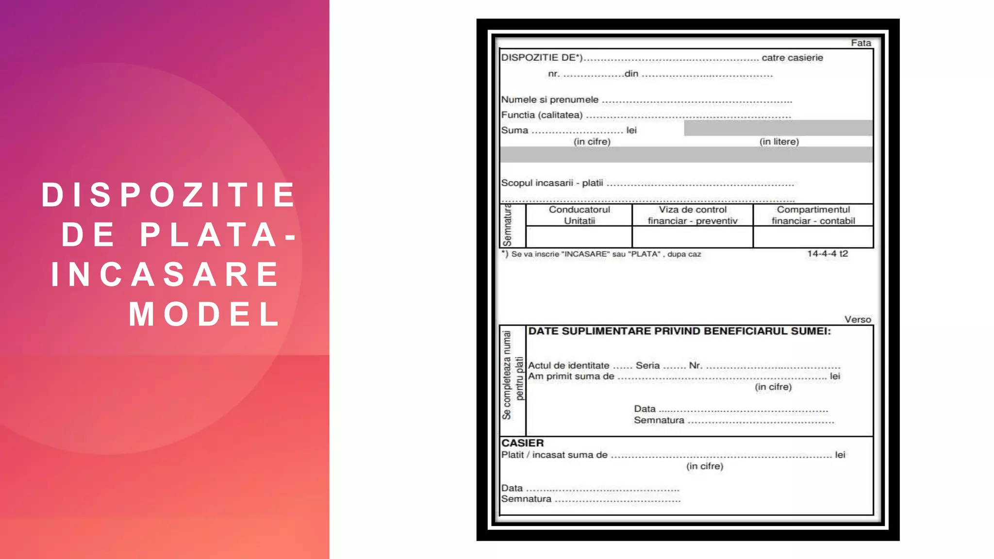 Documente de evidenta a mijloacelor banesti - trezorerie | PPTX