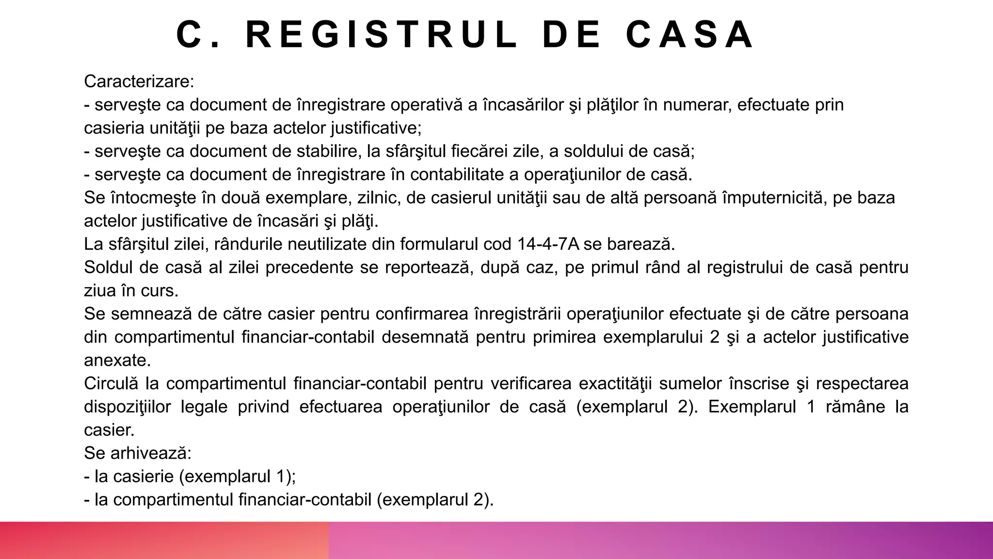Documente de evidenta a mijloacelor banesti - trezorerie | PPTX