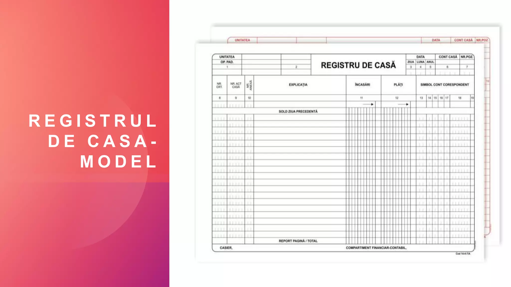 Documente de evidenta a mijloacelor banesti - trezorerie | PPTX