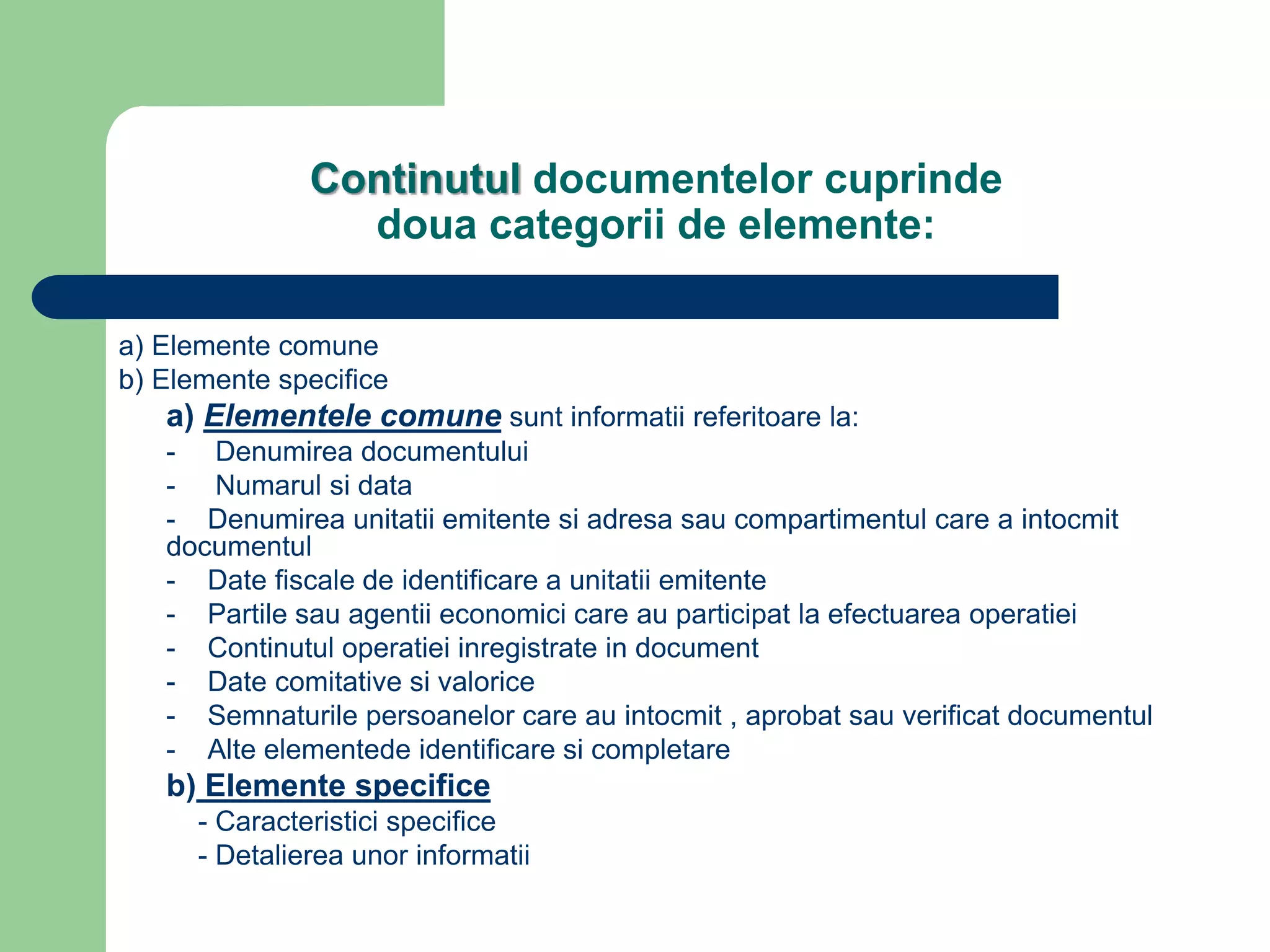 Documente de evidenta contabila | PPT