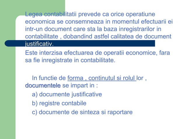 Documente de evidenta contabila | PPT