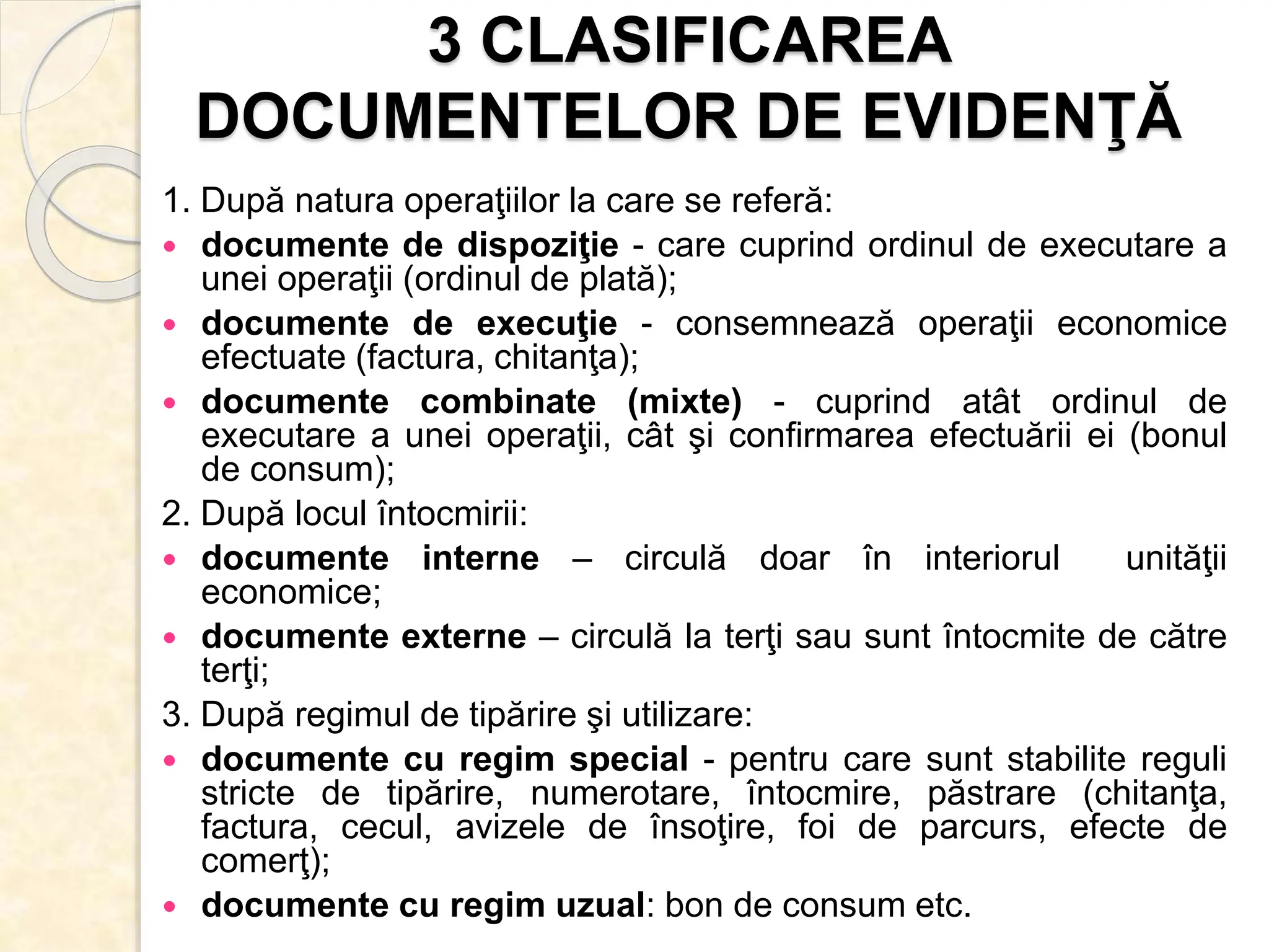 Documente de evidenta operativa | PPT
