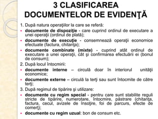 Documente de evidenta operativa | PPT