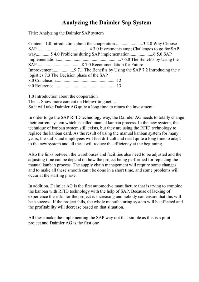Documented Essay Sample | PDF | Automotive Industry | Industries