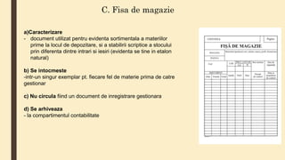 Documente pentru materii prime si materiale - stocuri | PPTX