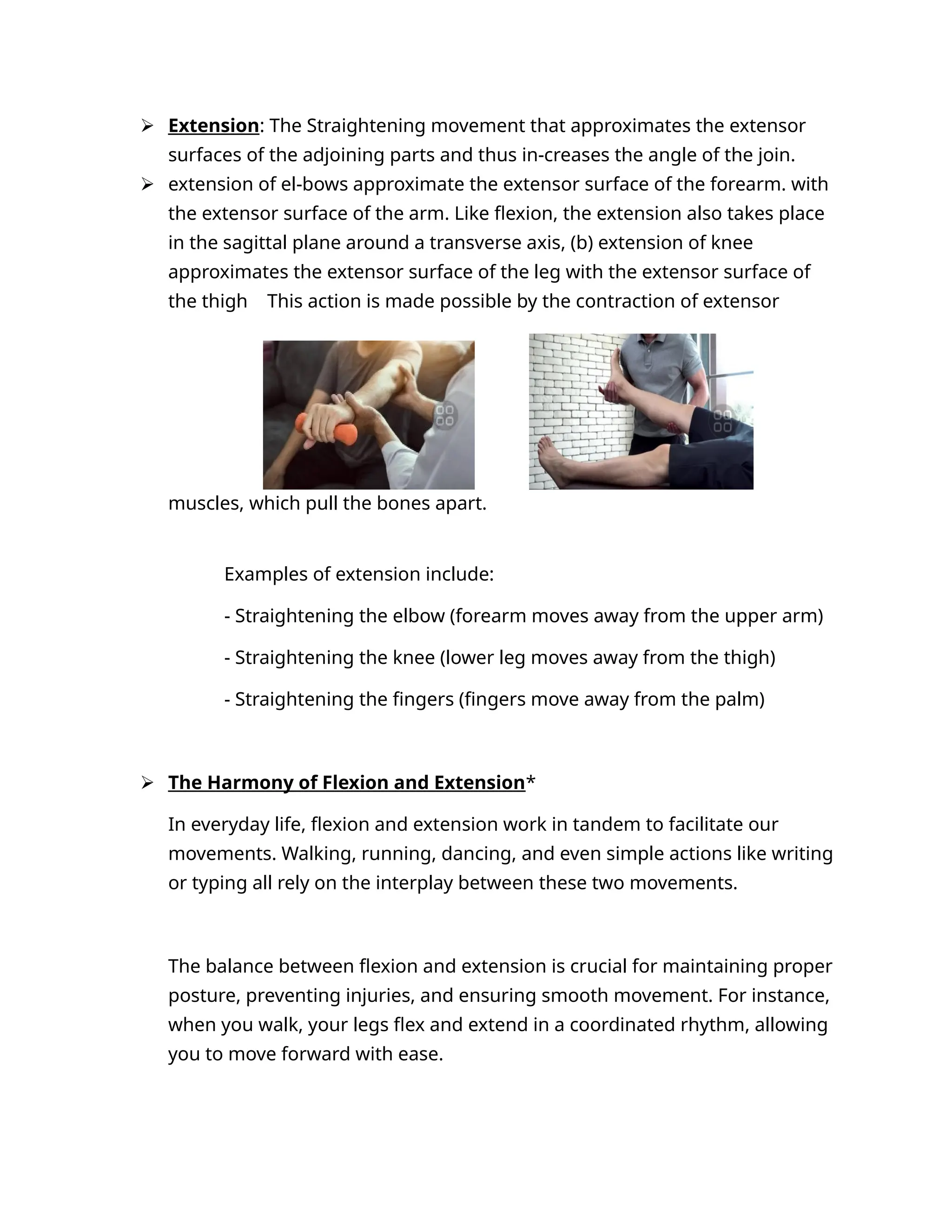 Flexion and extension movement in anatomy. | PDF