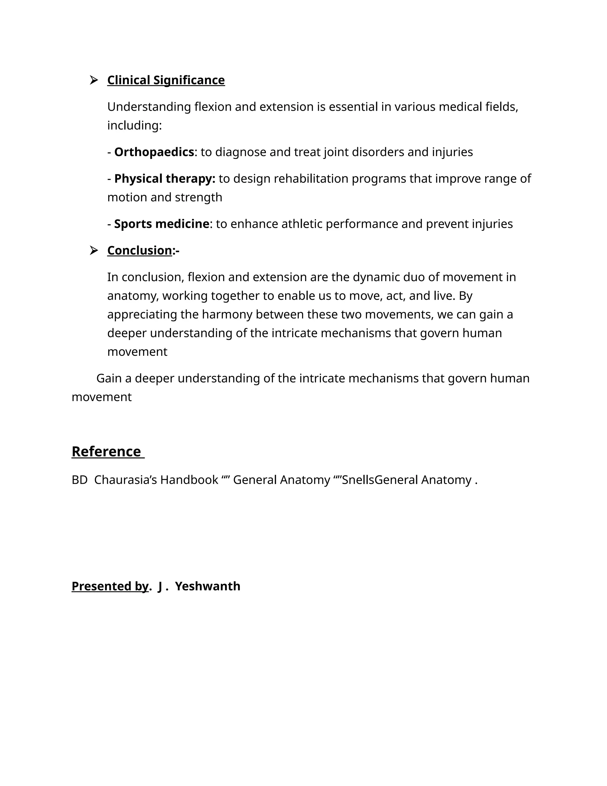 Flexion and extension movement in anatomy. | PDF