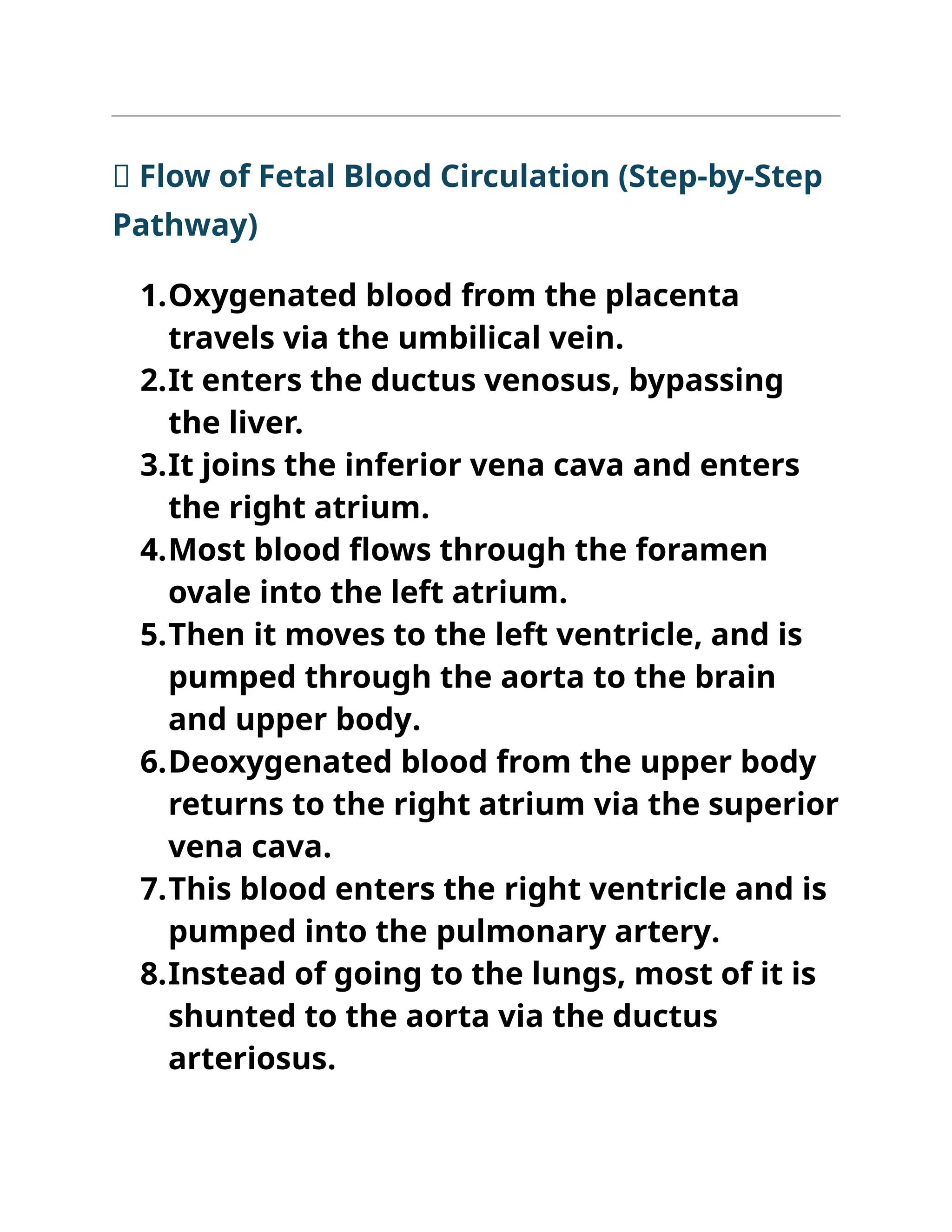 Document (Fetal circulation ).docx related to pediatric | DOCX