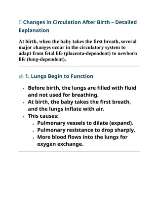 Document (Fetal circulation ).docx related to pediatric | DOCX