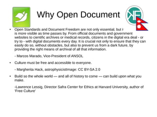 Document freedom and open standard | ODP