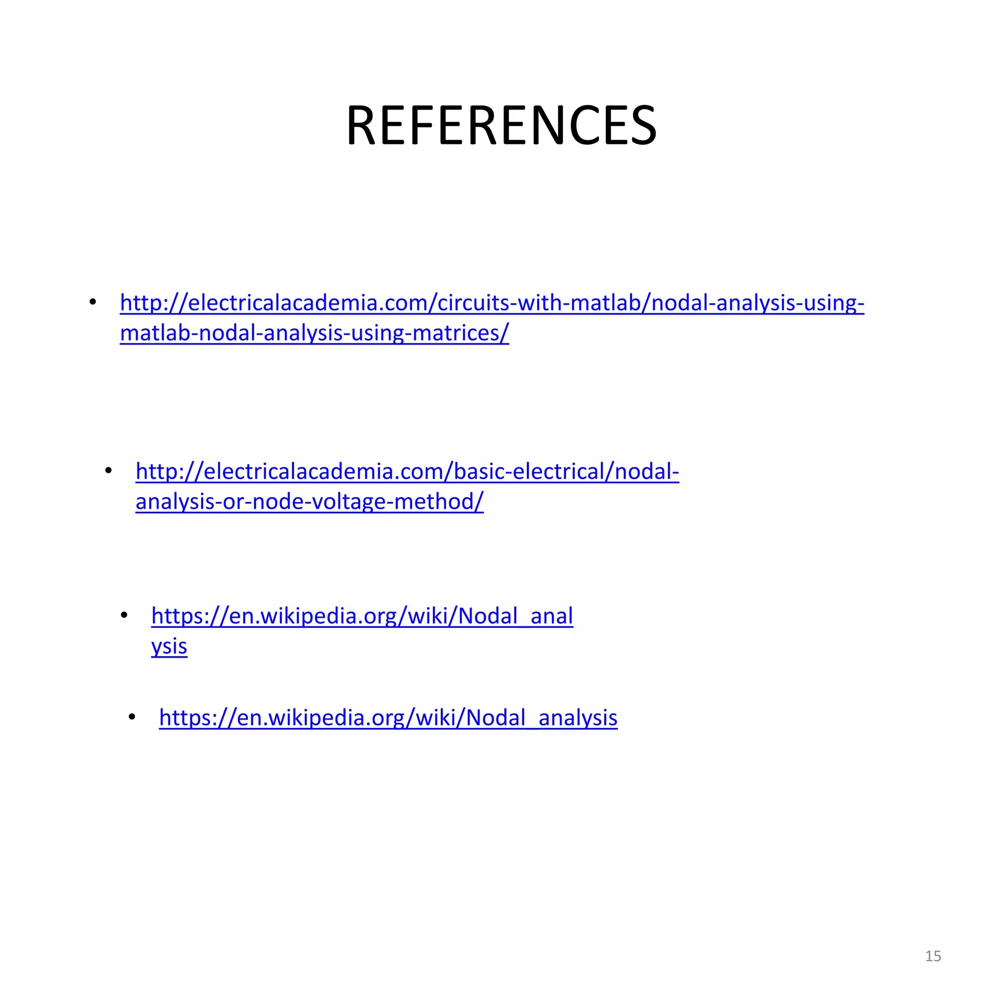 ELECTRICAL CIRCUIT ANALYSIS PROBLEM SOLUTION IN MATLAB | PPTX
