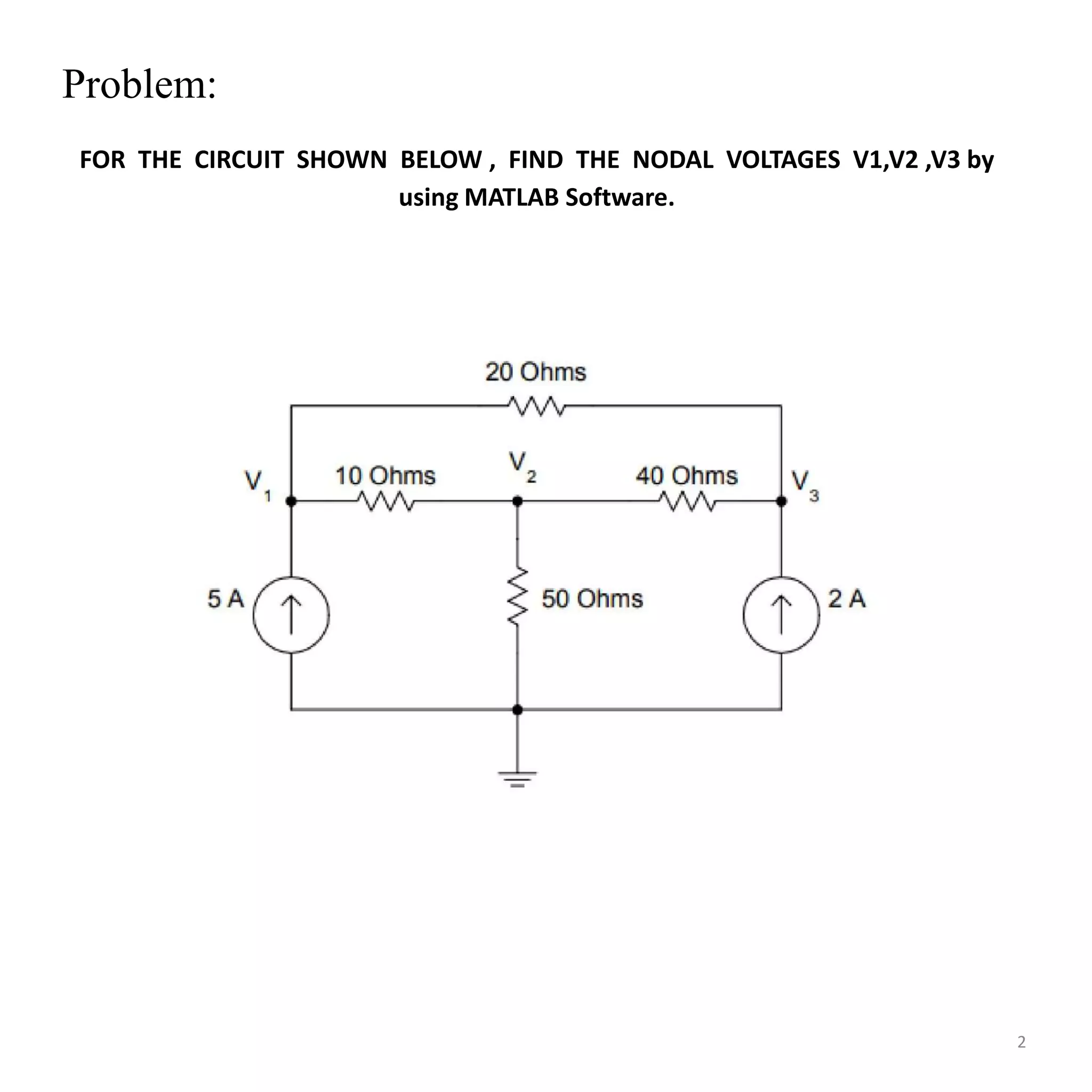 Electrical Circuit Analysis Problem Solution In Matlab Pdf
