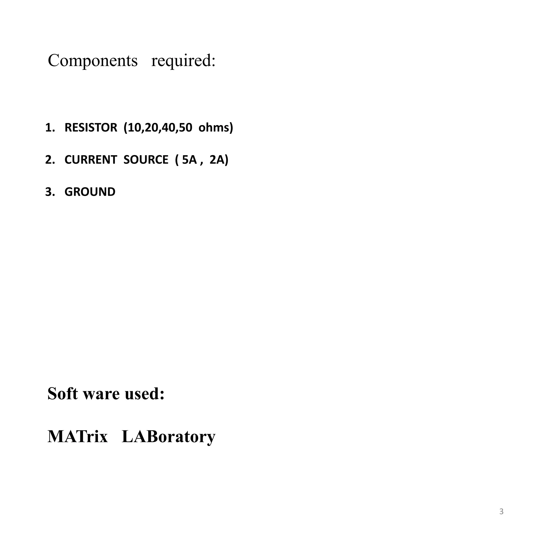 ELECTRICAL CIRCUIT ANALYSIS PROBLEM SOLUTION IN MATLAB | PPTX