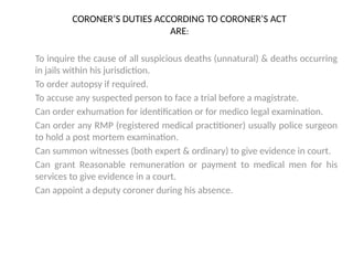 legal procedures 2 forensic medicine pptx | PPTX
