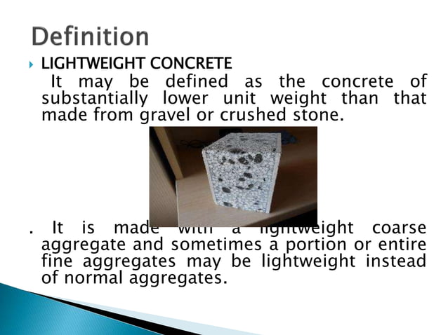 casting of light weight concrete | PPT