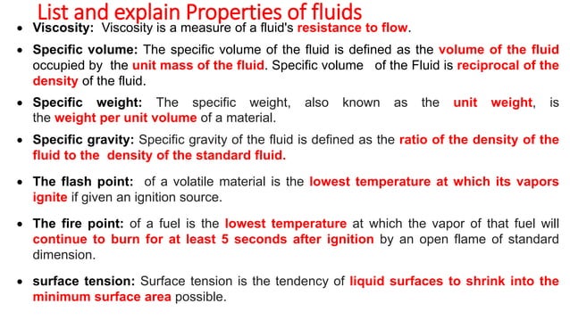 hydraulics fluids and properties chapter | PPTX | Physics | Science