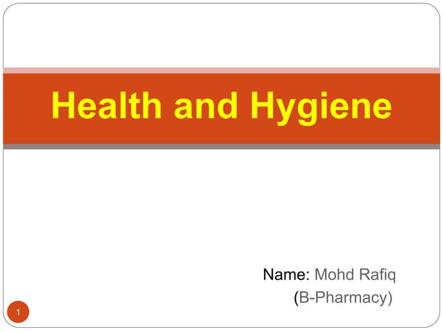 Health and Hygiene || Types of Health || Types of Hygiene | PPTX ...