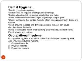 Health and Hygiene || Types of Health || Types of Hygiene | PPTX