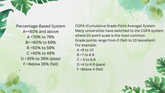 GRADING SYSTEM OF US AND INDIA AS COMPARISON | PDF