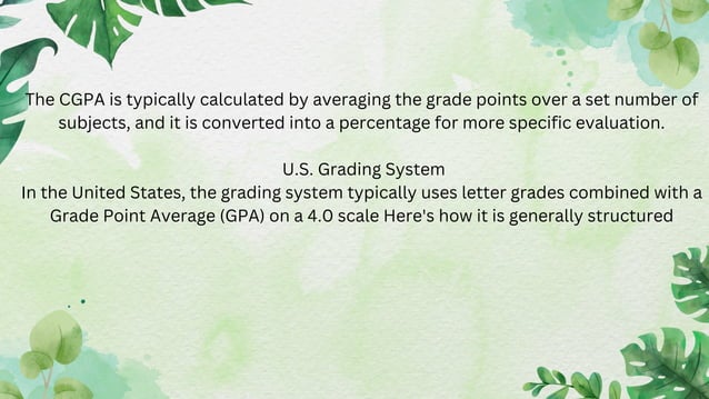 GRADING SYSTEM OF US AND INDIA AS COMPARISON | PDF