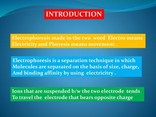 Electrophoresis in instrumental method of analysis | PPT