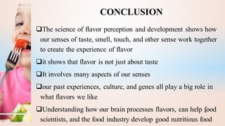 Science of Flavor Perception And Development | PDF