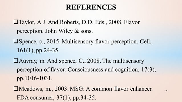 Science of Flavor Perception And Development | PPT