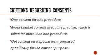 INFORMED CONSENT mbbs community medicine,ent,obg,surgery | PPTX
