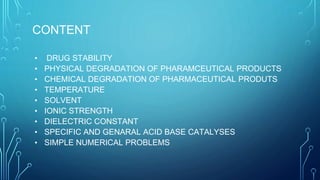 DRUG STABILITY | PPTX